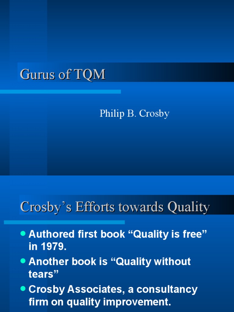 Crosby | PDF | Quality Management | Cost