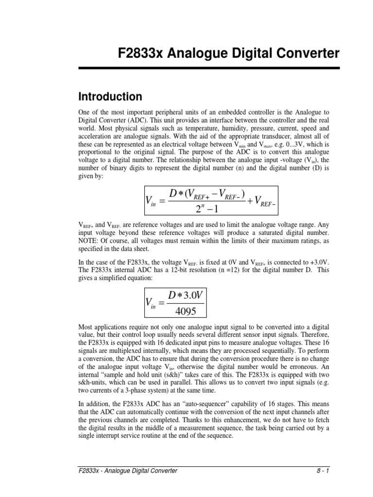 Module - 08 F2833x Analogue Digital Converter | PDF | Analogue ...