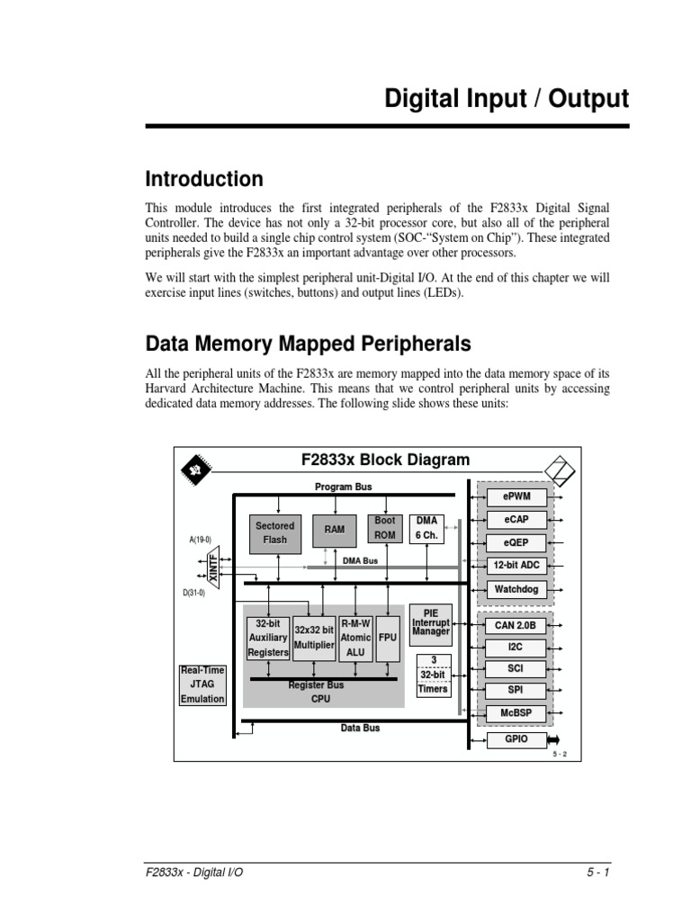 Module - 05 Digital I-O | PDF | Computer Data Storage | Input/Output