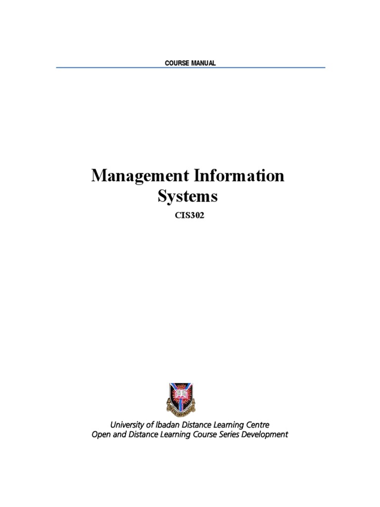 Management Information Systems: Course Manual | PDF | System ...