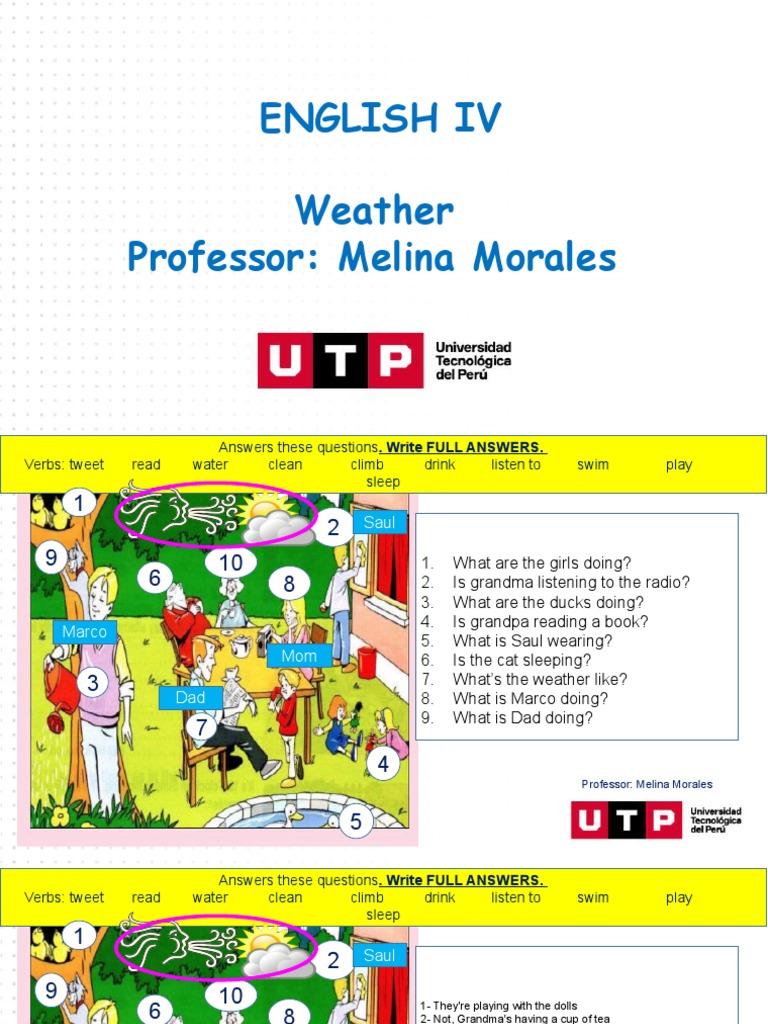 English Iv Weather Professor: Melina Morales | PDF | Beverages | Nature