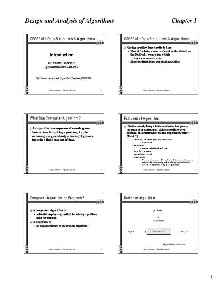 Lecture1 Intro Pdf Algorithms Computational Complexity Theory 