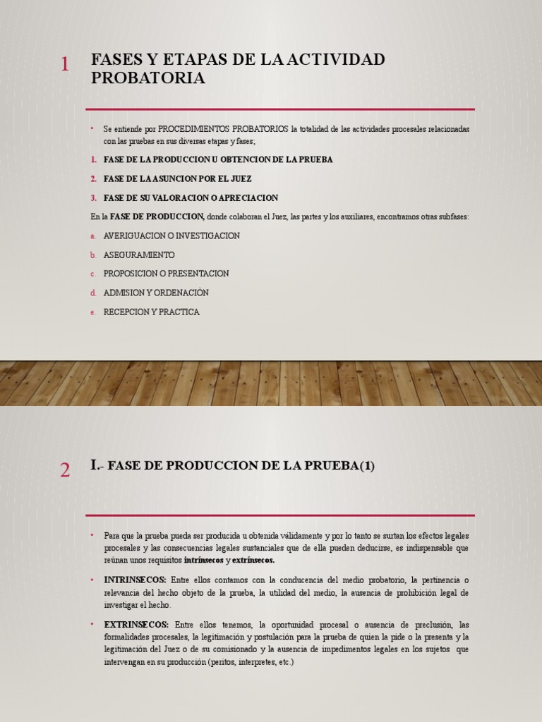 Fases y Etapas de La Actividad Probatoria | PDF | Evidencia (ley) | Epistemología