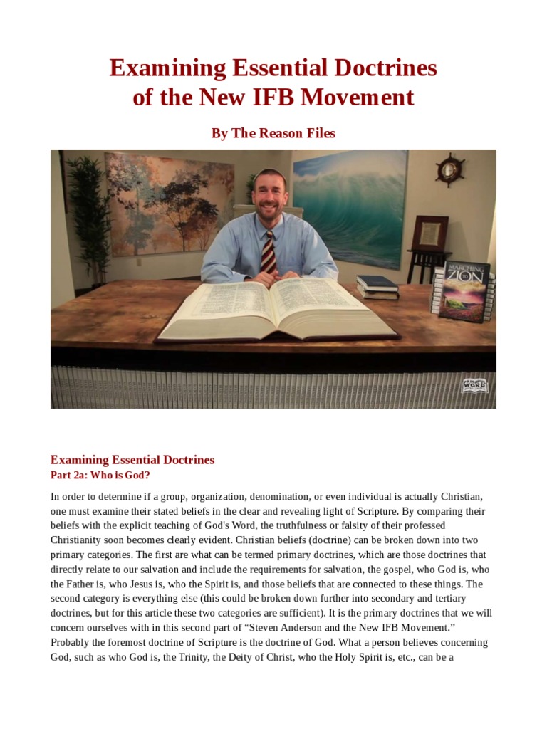 Examining Essential Doctrines of The New IFB Movement by The Reason ...