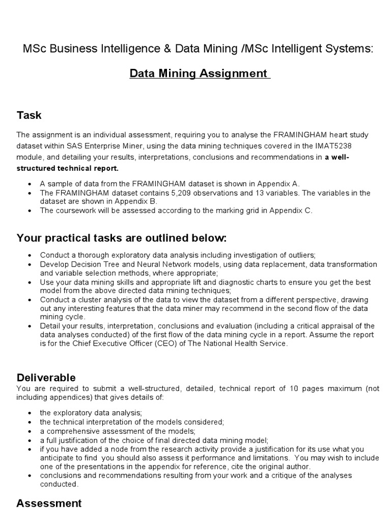 DM Assignment 2019 | PDF | Cardiovascular Diseases | Data Analysis
