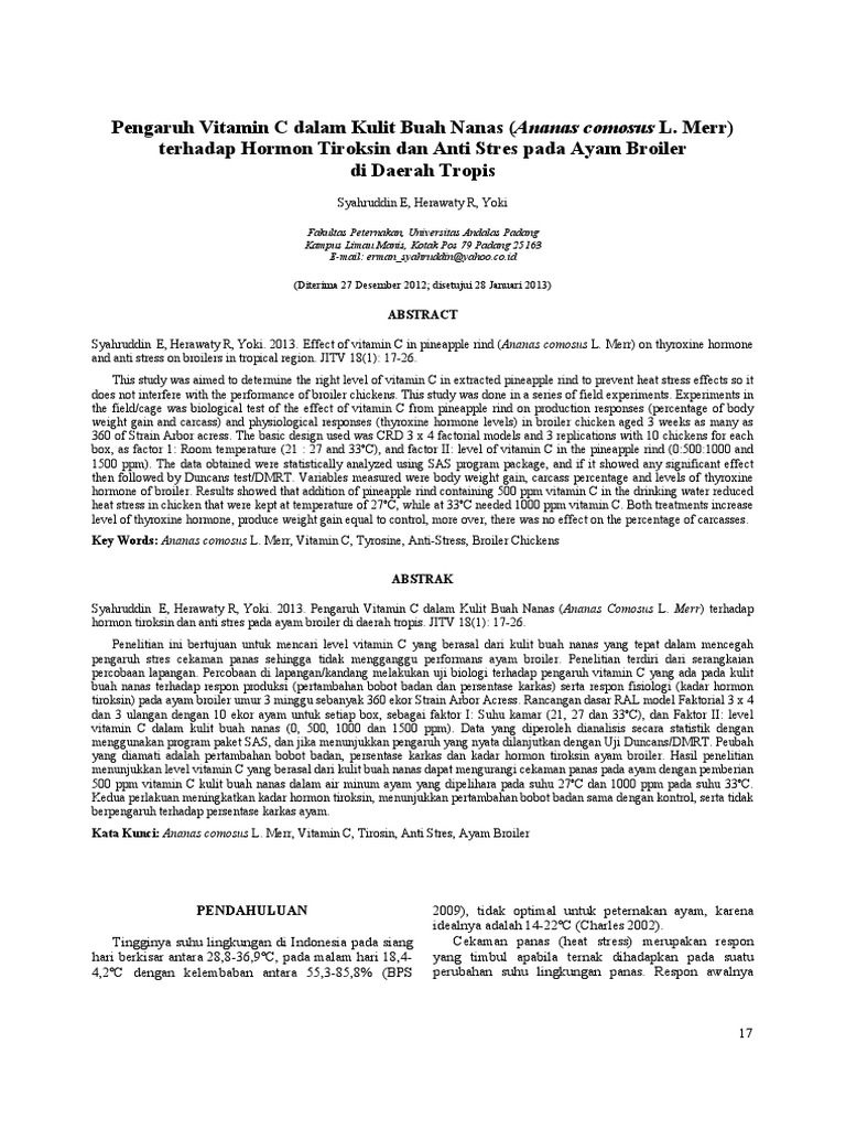 Jurnal Vitamin | PDF | Hormon Adrenokortikotropik | Alam