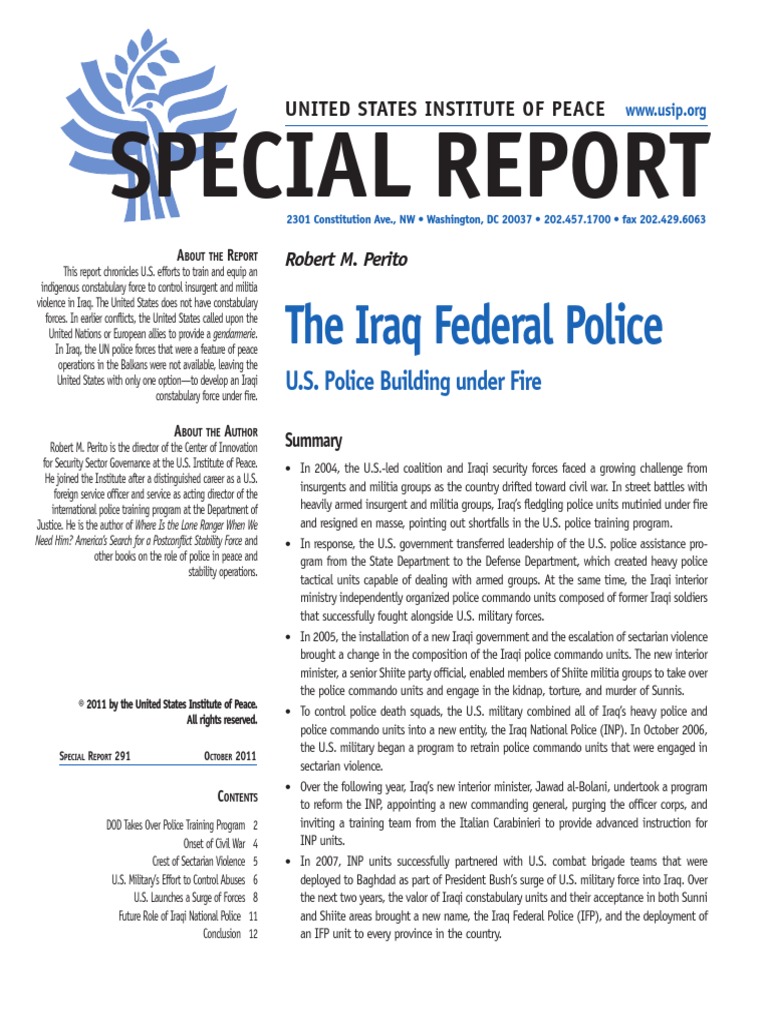 Special Report: The Iraq Federal Police | PDF | Iraq War | Iraq