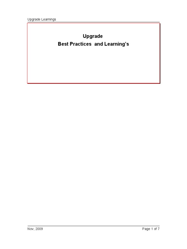 Sap Erp Upgrade Learnings Pdf Subroutine Error Detection And Correction