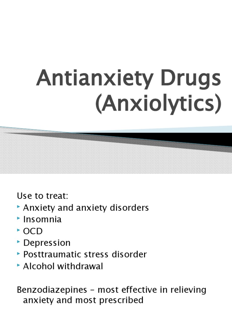 Antianxiety Drugs | PDF