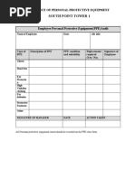 PPE Issue Form PDF | PDF