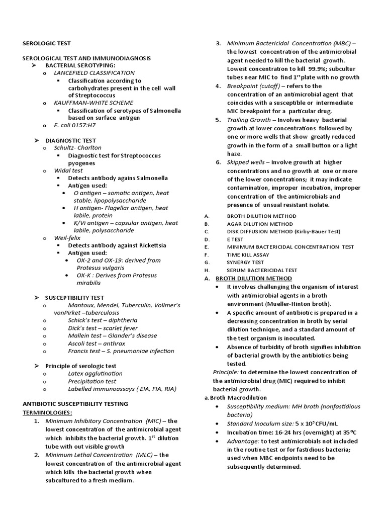 Serologic Tests Part 1 | PDF | Clinical Pathology | Microbiology