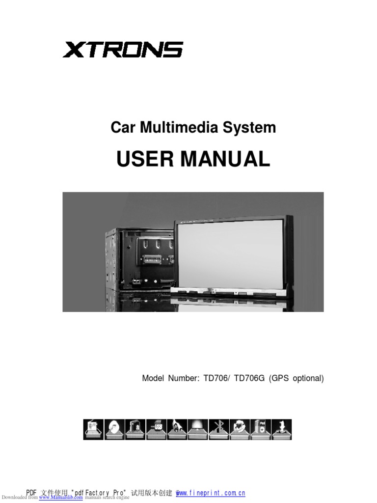Xtrons User Manual - td706 PDF | PDF | Computer Monitor | I Pod