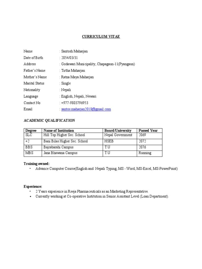 Resume Santosh | PDF | Wellness