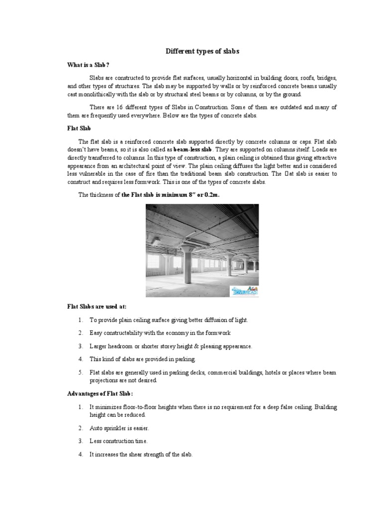 Understanding the Different Types of Concrete Slabs: From Flat Slabs to ...