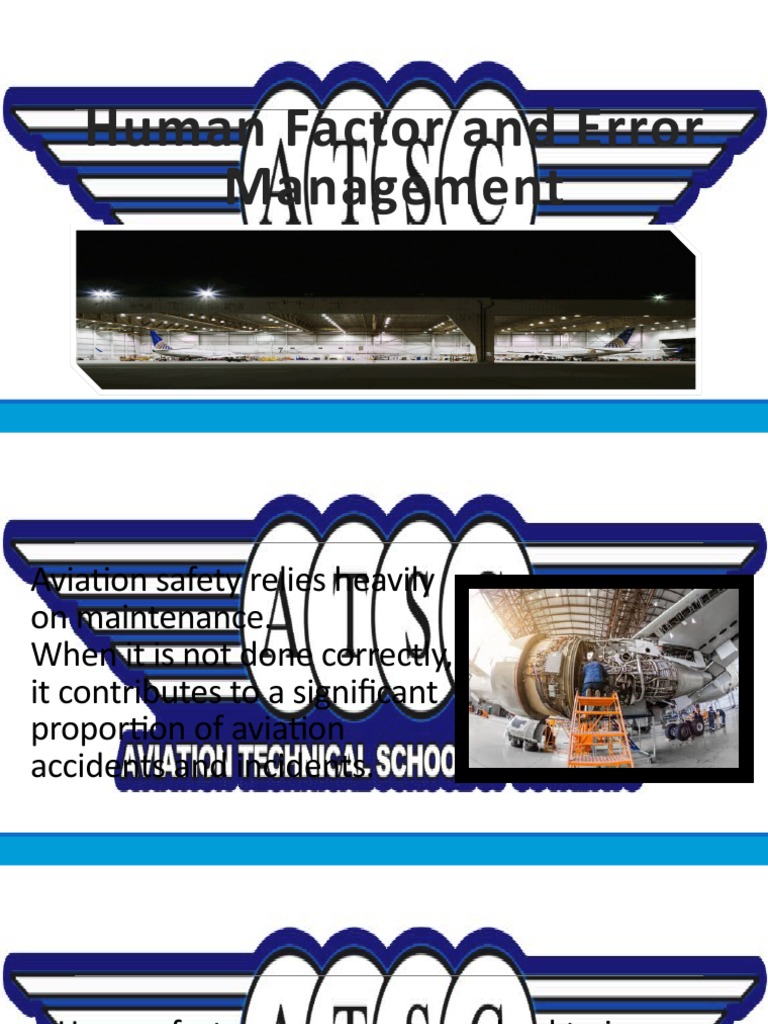 Human Factor and Error Management | PDF | Human Factors And Ergonomics ...