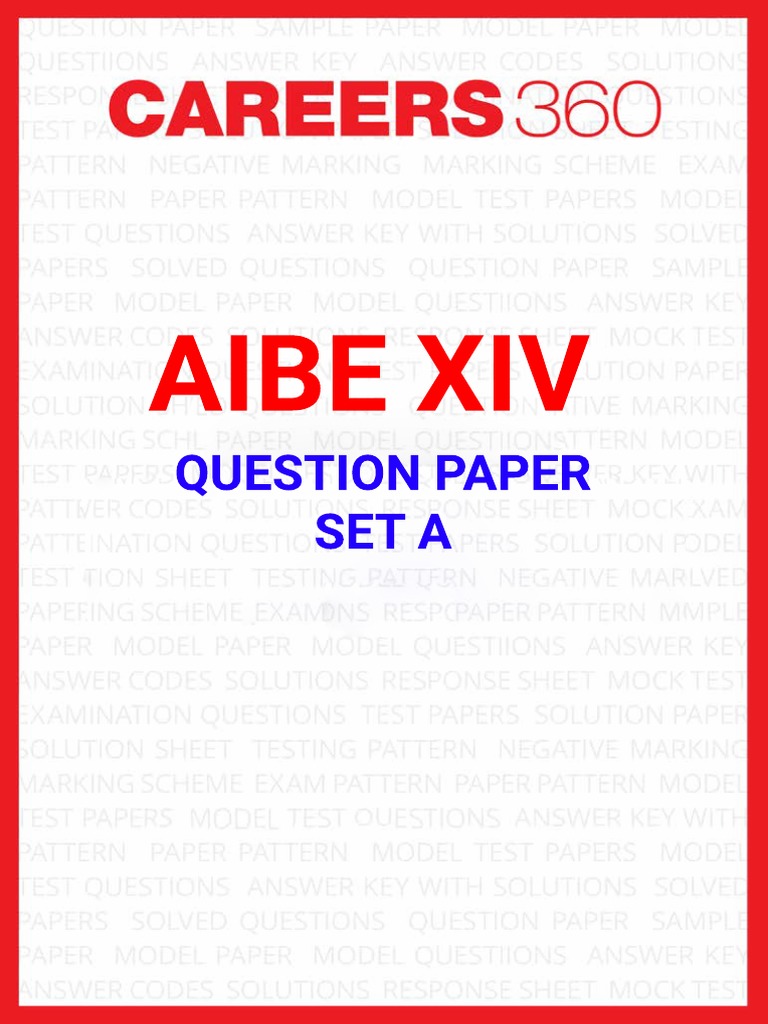 AIBE XIV Question Paper SET A PDF | PDF