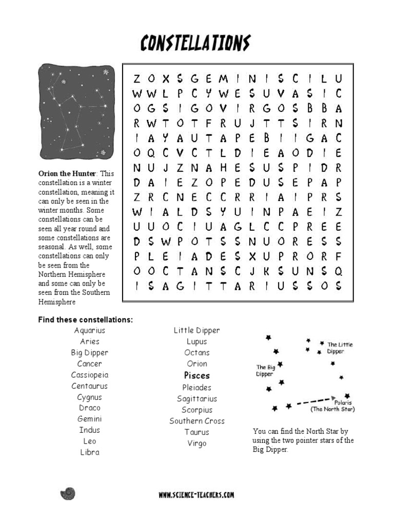 Constellation Wordsearch | PDF