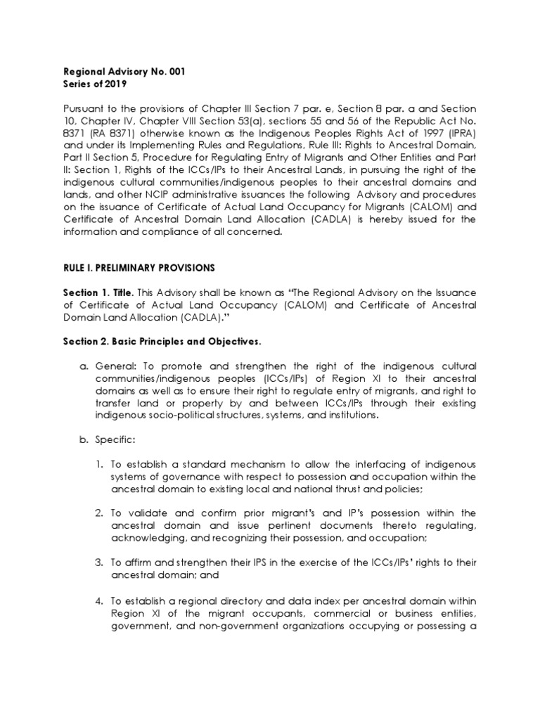 CALOM CADLA Advisory (8.19.20) | PDF | Royalty Payment | Government ...