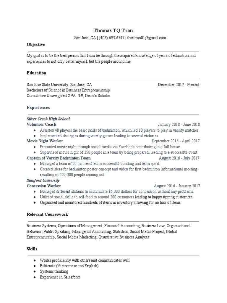 resume for riot games