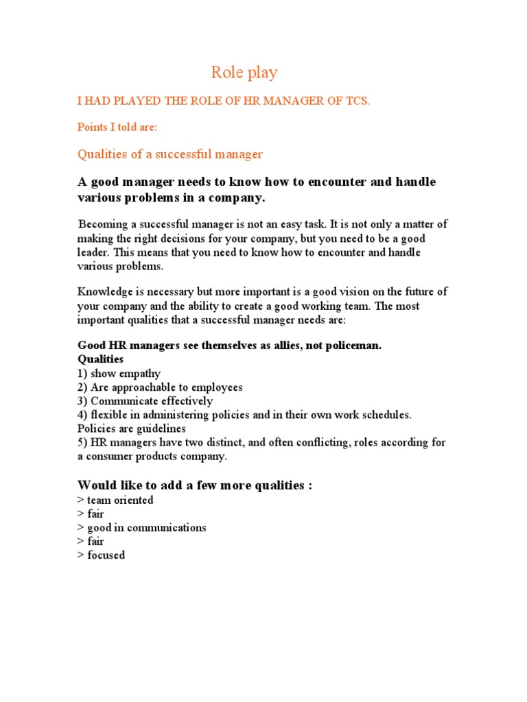 Role Play | PDF | Facial Expression | Communication