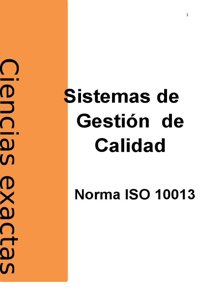S4 6 Resumen Iso 10013 | PDF | Gestión de la calidad | Calidad (comercial)