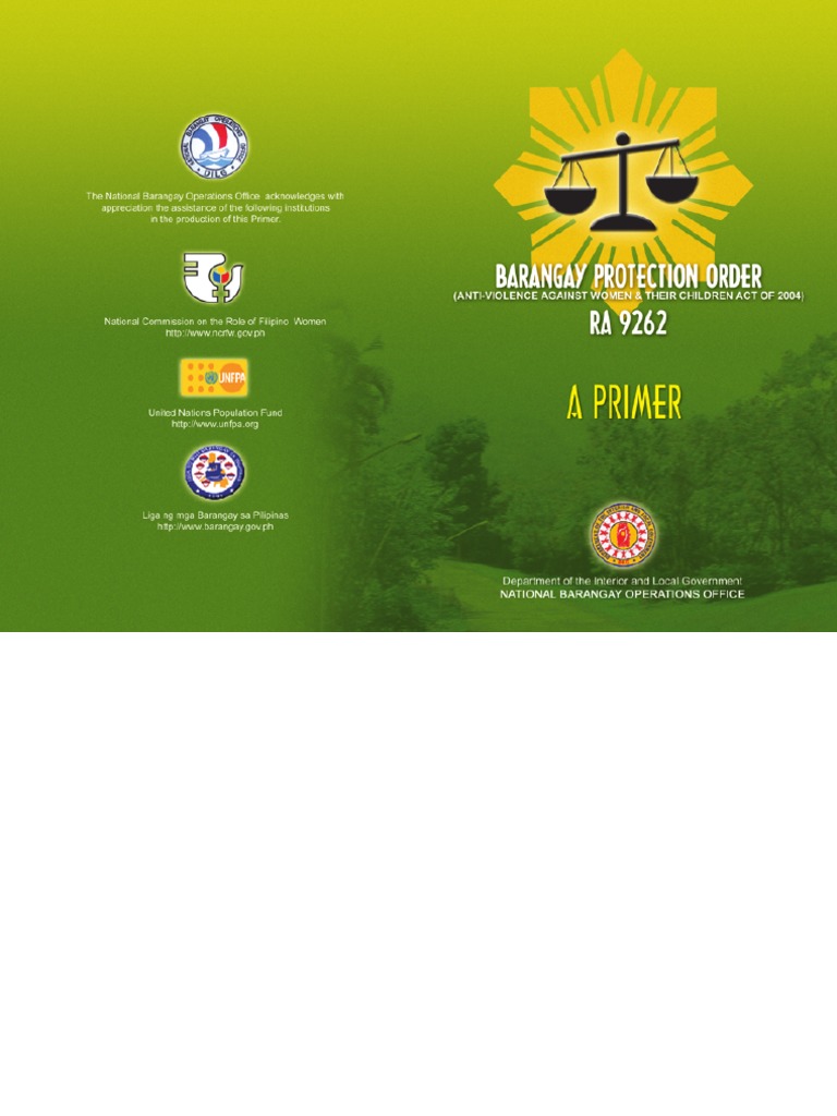 Barangay Protection Order | PDF | Restraining Order | Manila