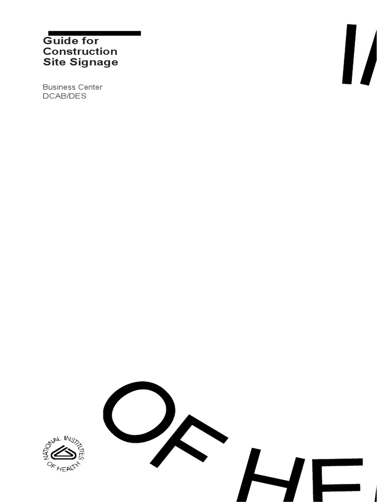 NIH Construction Signage Guidelines | PDF