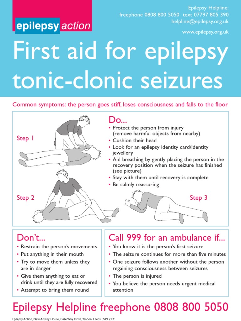Seizure First Aid Poster