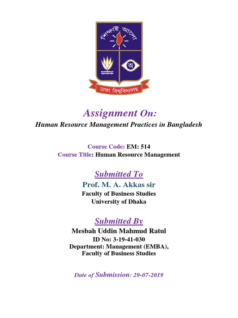 HRM - Assignment 1 | PDF | Human Resource Management | Recruitment