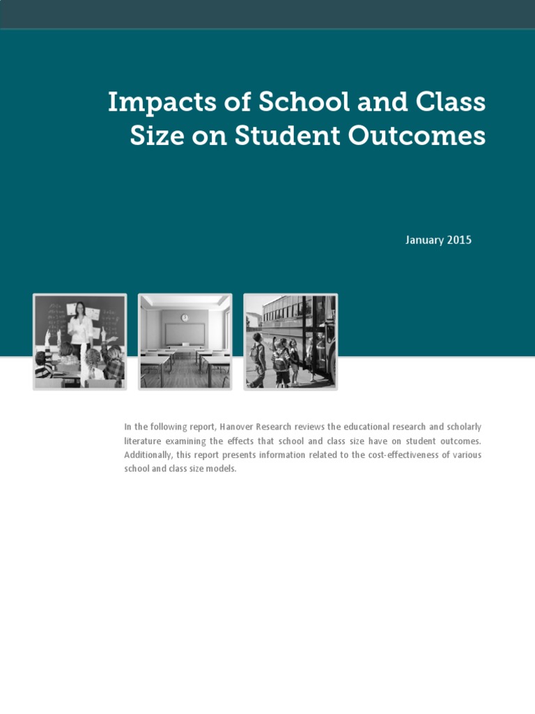 Impacts of School and Class Size On Student Outcomes | PDF ...