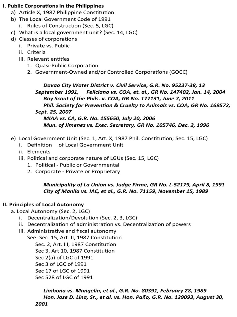 Pub Corp Midterm Outline | PDF | Public Law | Government
