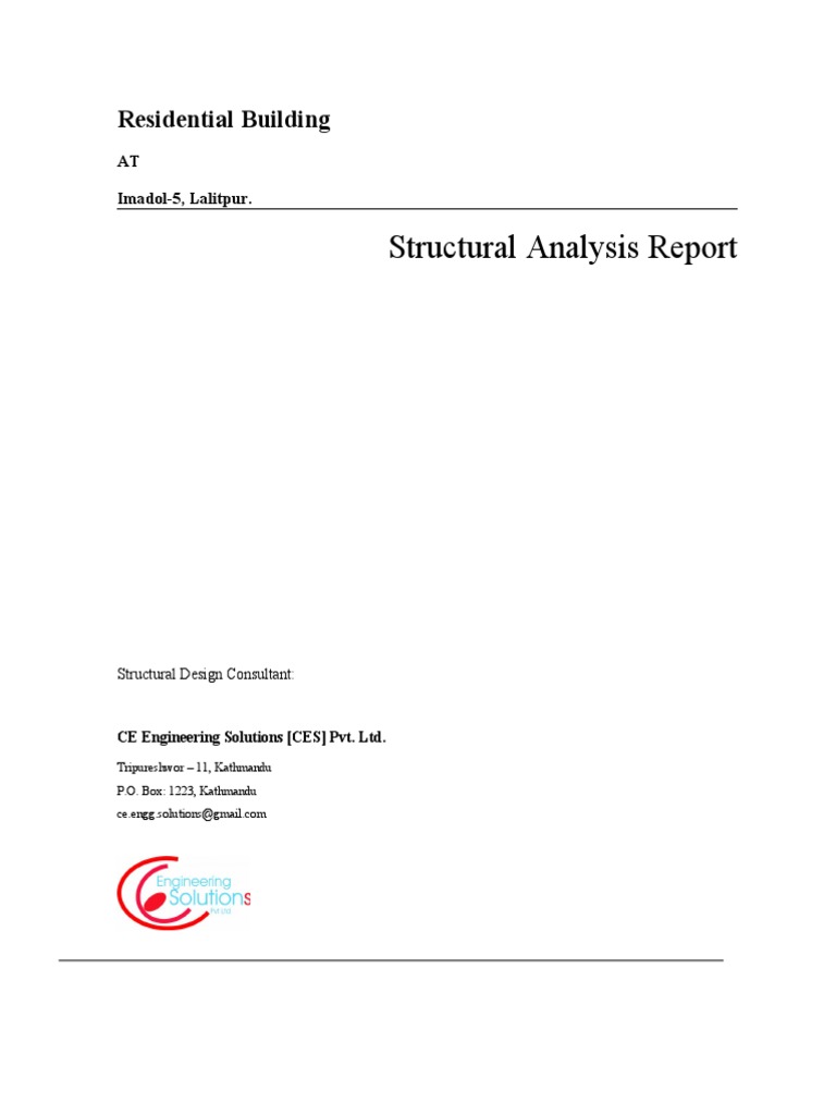 Structural Analysis Report: Residential Building | PDF | Structural ...