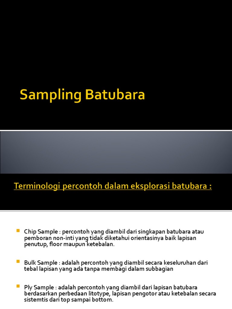 Metode Sampling Batubara Beragam | PDF