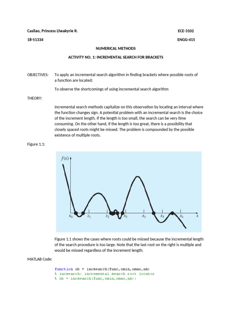Casilao, Princess Lheakyrie R. ECE-3102 18-51334 ENGG-415 Numerical ...