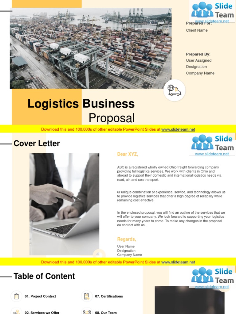 Logistics Business: Proposal | PDF | Logistics | Warehouse