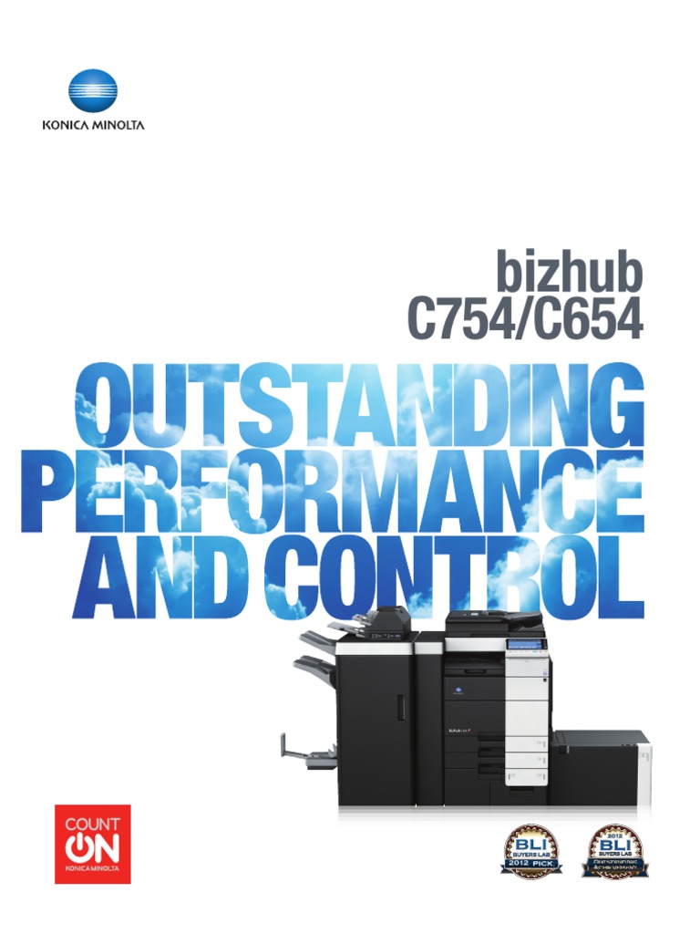 Bizhub C754 C654 Brochure | PDF | Fax | Image Scanner