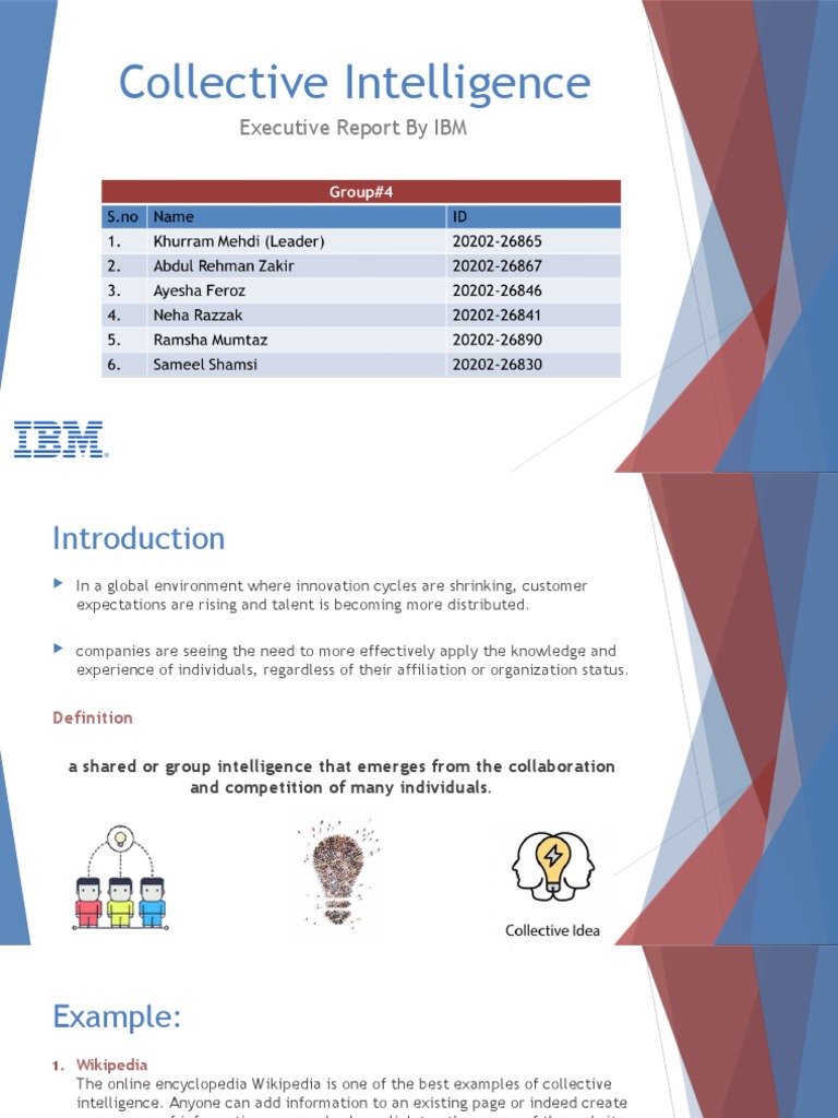 IBM's Guide to Collective Intelligence | PDF | Collective Intelligence | Motivation
