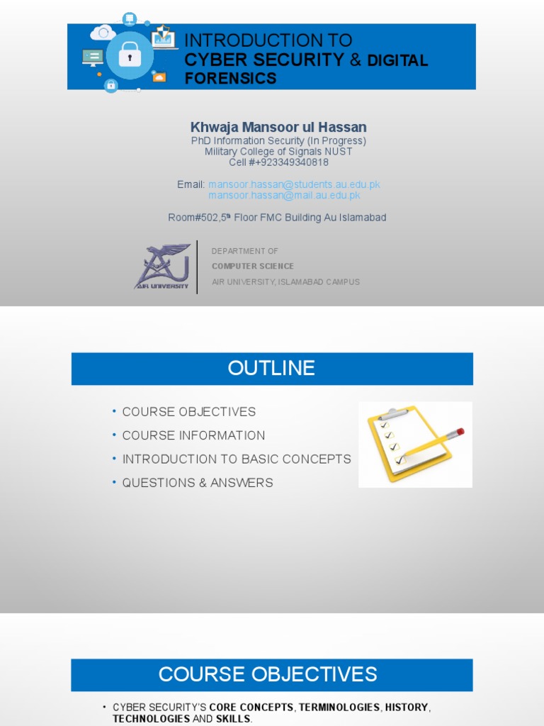 iCS - L01 - Course Intro | PDF | Computer Security | Security