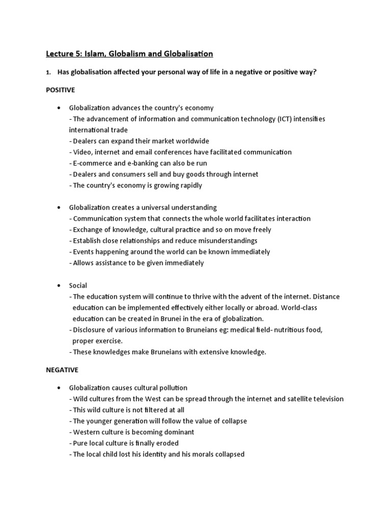 Islam, Globalism and Globalisation | PDF | Globalization | Internet