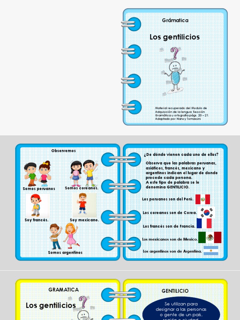 Los Gentilicios Libro | PDF