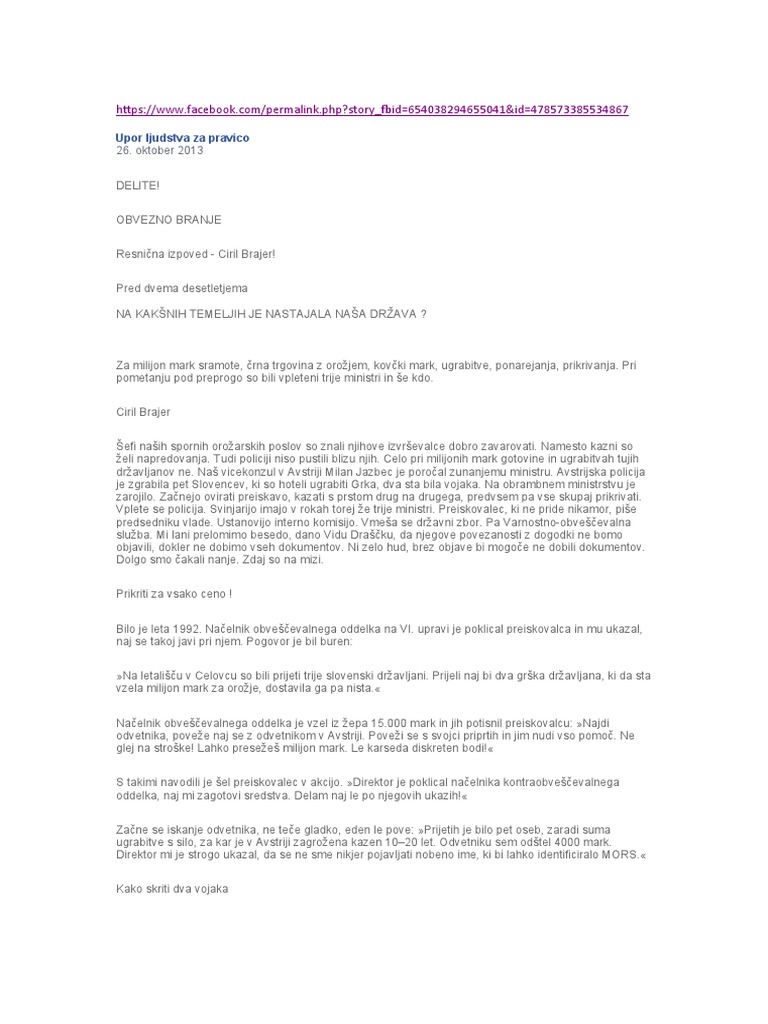 Ciril Brajer-Orozarski Posli | PDF