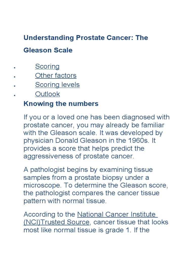 Understanding Prostate Cancer | PDF | Prostate Specific Antigen ...