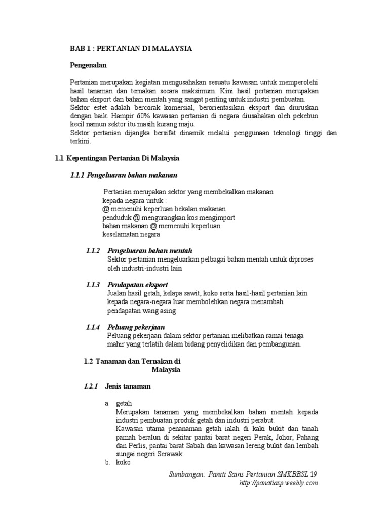 Nota Sains Pertanian TG | PDF