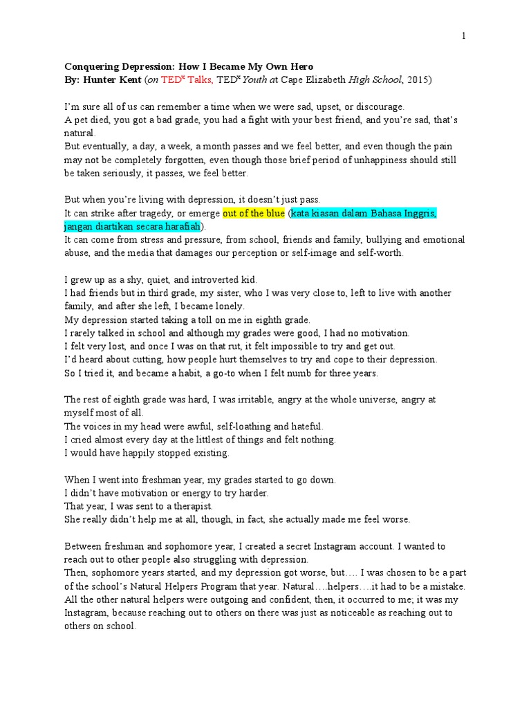 Transcript Conquering Depression | PDF | Behavioural Sciences | Psychological Concepts