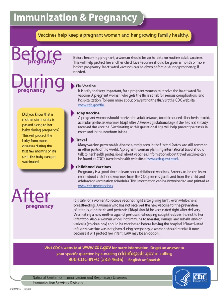 Immunization and Pregnancy | PDF | Vaccines | Public Health