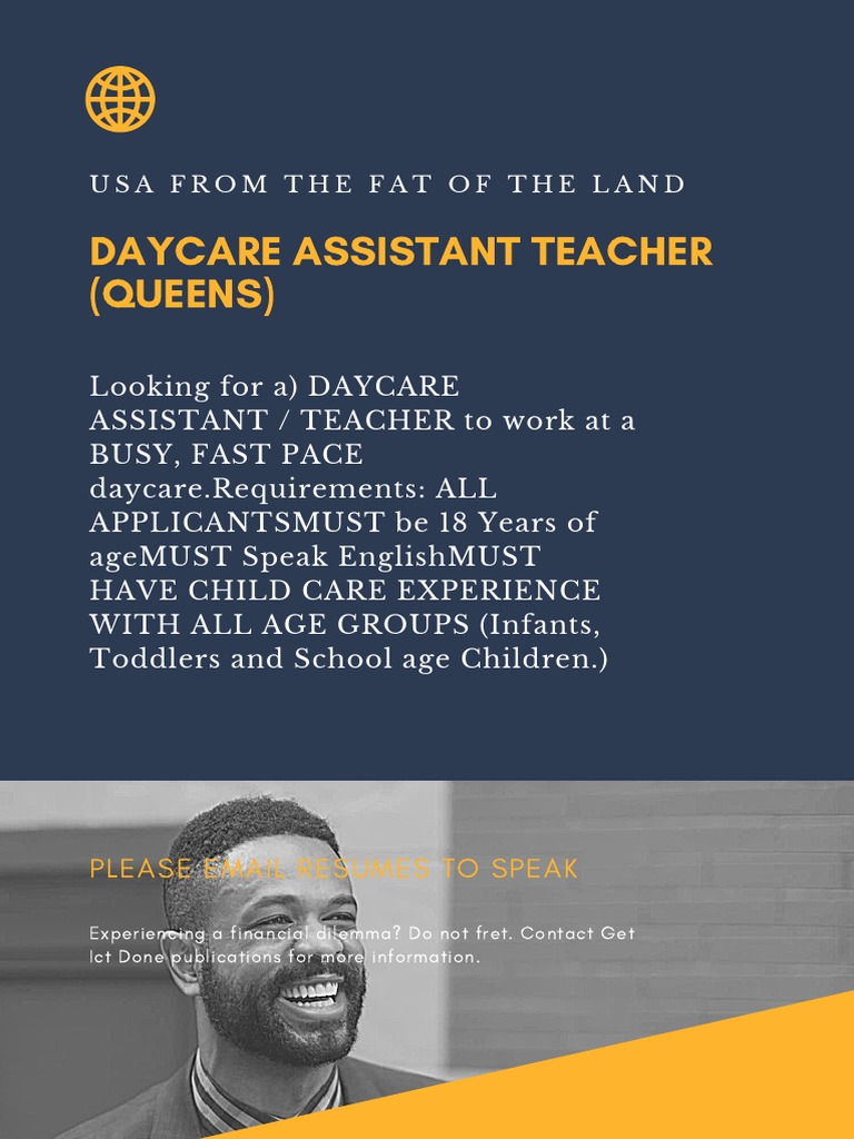 Daycare Assistant Teacher Position in Queens | PDF