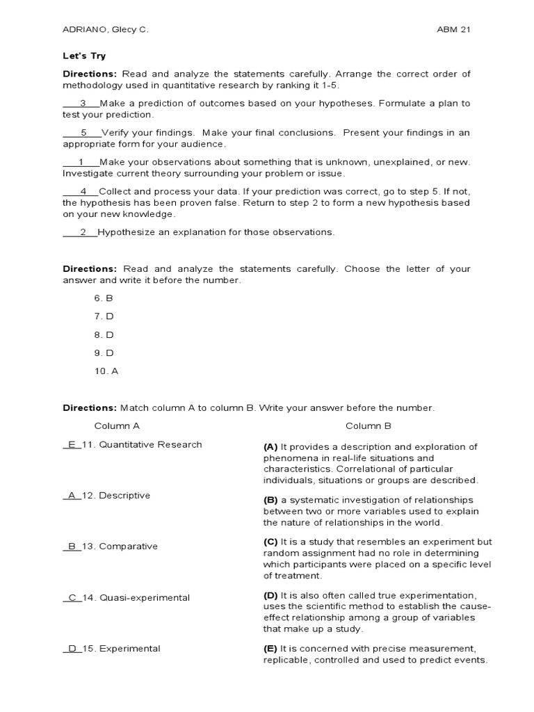 Quantitative Research Methodology Guide | PDF | Statistics | Hypothesis
