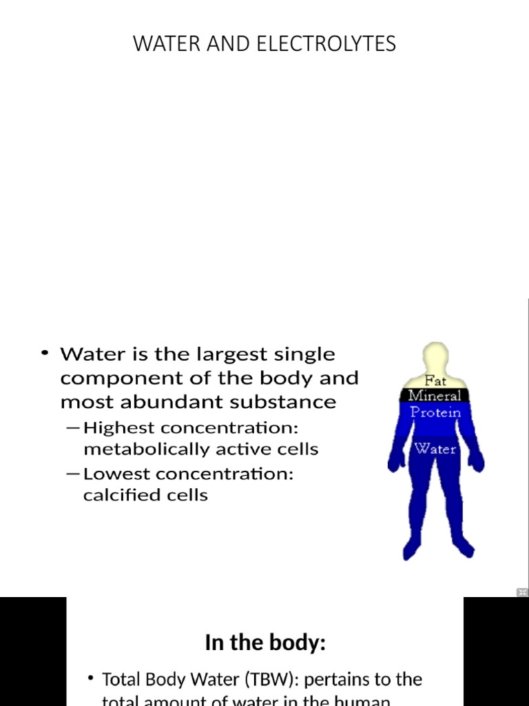 Water and Electrolytes NOTES | PDF