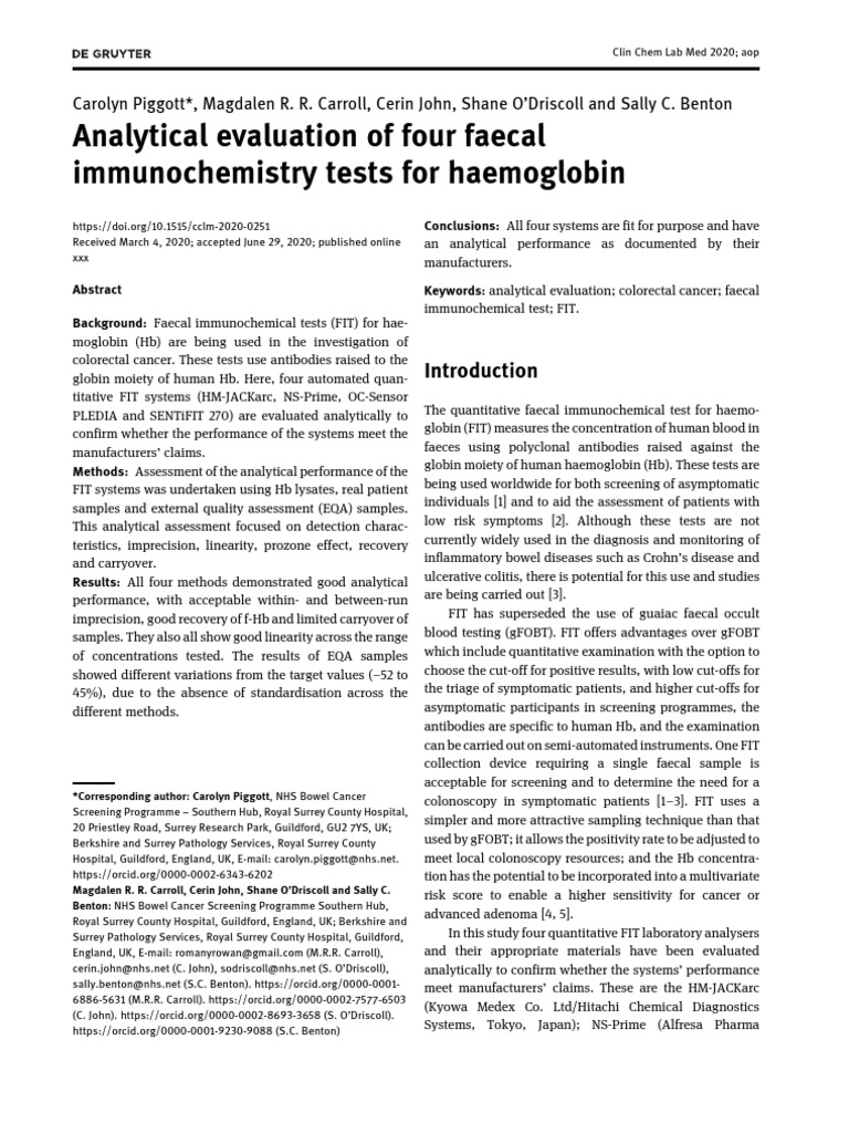 (14374331 - Clinical Chemistry and Laboratory Medicine (CCLM ...