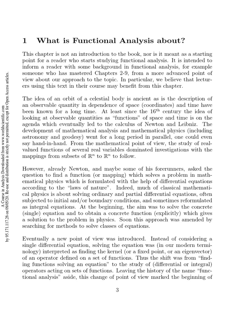 What Is Functional Analysis About? | PDF | Basis (Linear Algebra) | Banach Space